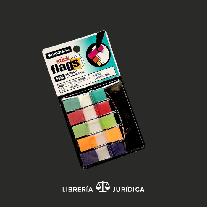 Banderitas Neón 5 colores STUDMARK— Libreria Juridica